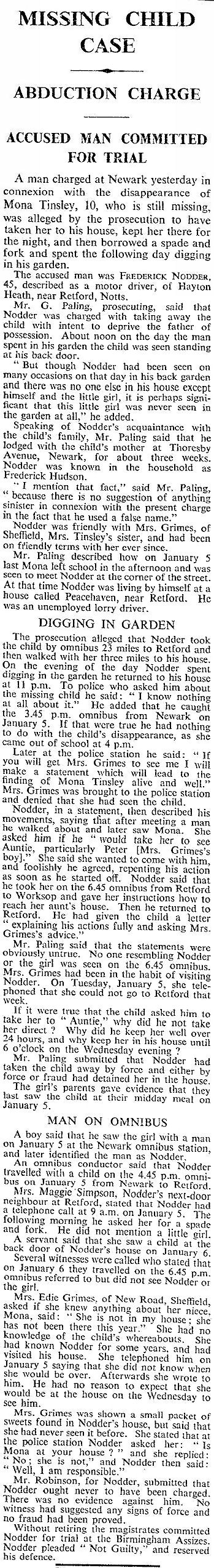 The Execution of Frederick Nodder - Lincoln 1937